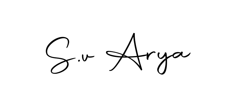88+ S.v Arya Name Signature Style Ideas | Outstanding Autograph