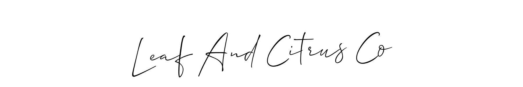 79+ Leaf And Citrus Co Name Signature Style Ideas | Awesome Name Signature