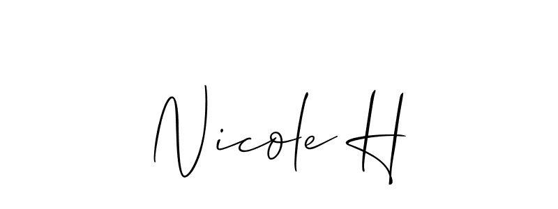 90+ Nicole H Name Signature Style Ideas | Unique Name Signature