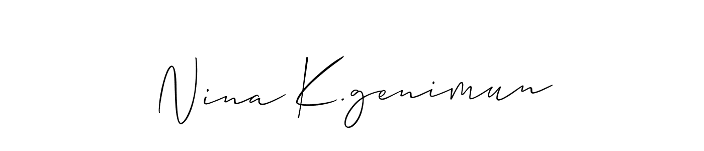 95+ Nina K.genimun Name Signature Style Ideas | Special Online Autograph