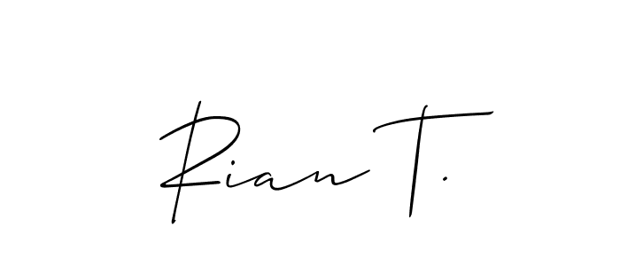 85+ Rian T. Name Signature Style Ideas | FREE eSignature