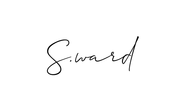 75+ S.ward Name Signature Style Ideas | Unique Electronic Sign