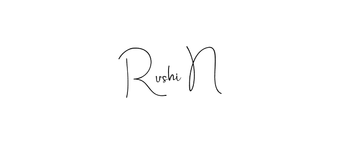 76+ Rushi N Name Signature Style Ideas | Special Electronic Signatures