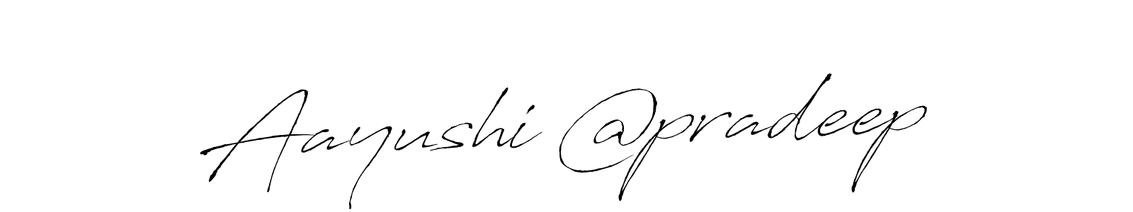 86+ Aayushi @pradeep Name Signature Style Ideas | Best Digital Signature