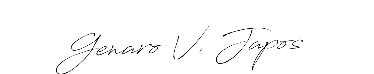 75+ Genaro V. Japos Name Signature Style Ideas | Superb Autograph