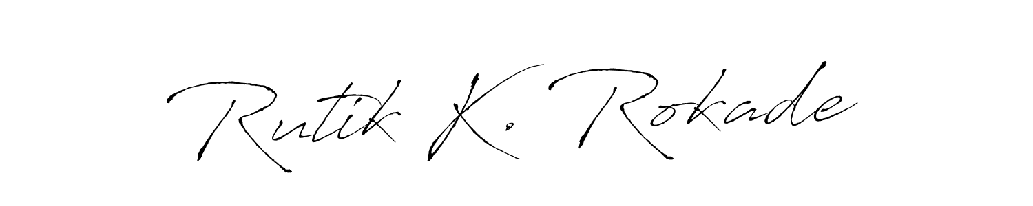 98+ Rutik K. Rokade Name Signature Style Ideas | Cool Autograph