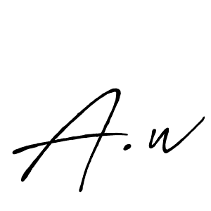 92+ A.w Name Signature Style Ideas | Professional Autograph