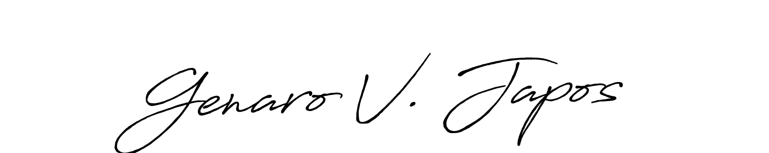 75+ Genaro V. Japos Name Signature Style Ideas | Superb Autograph